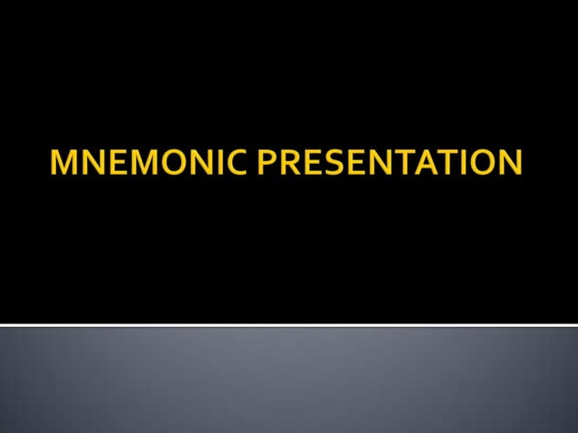 Mnemonics in physchological foundation made easy | PPT