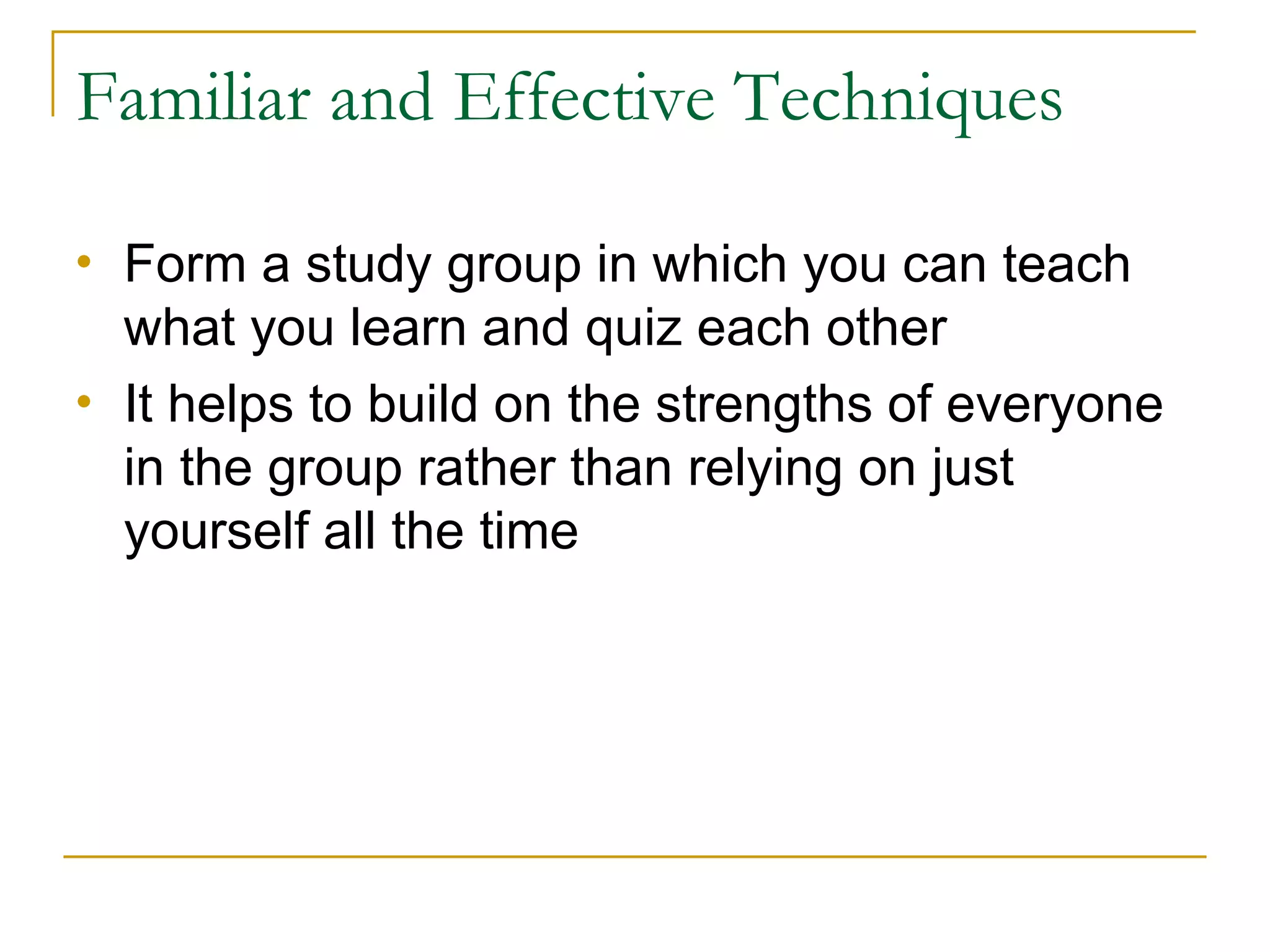 Mnemonics studyskills | PPT