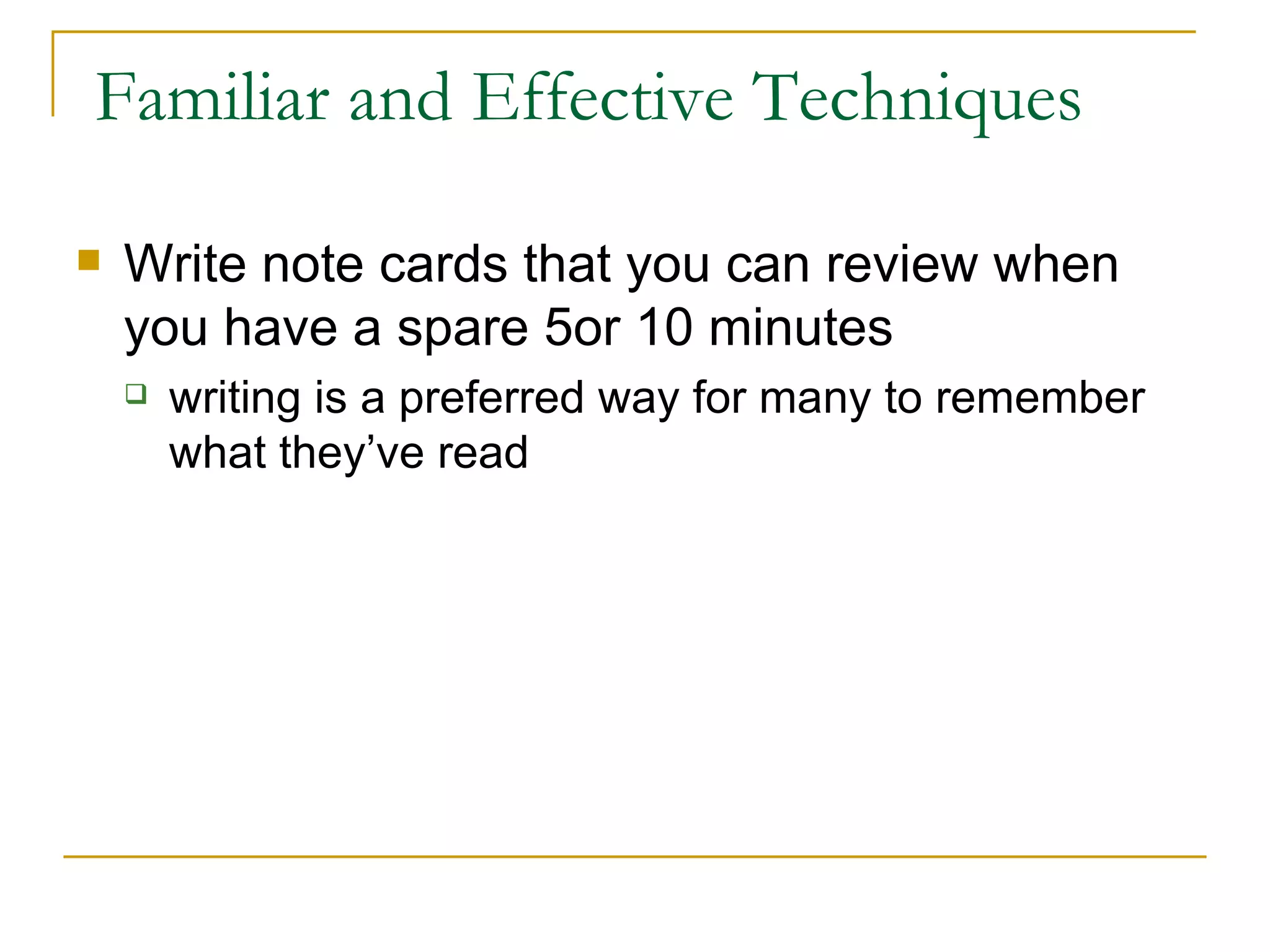 Mnemonics studyskills | PPT