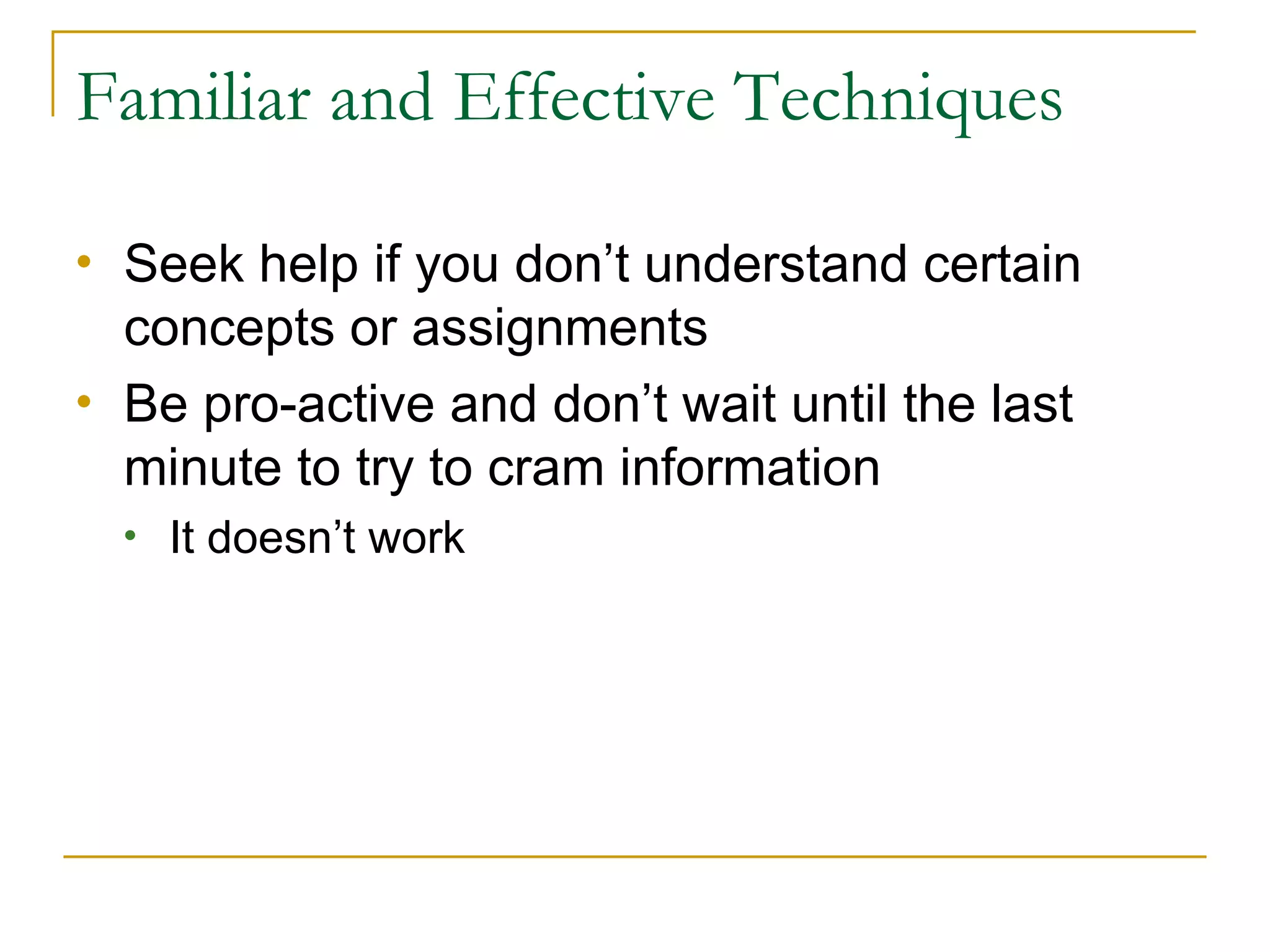 Mnemonics studyskills | PPT