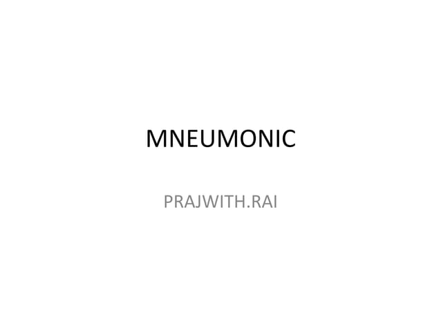 Mneumonic fmt (2) | PPT