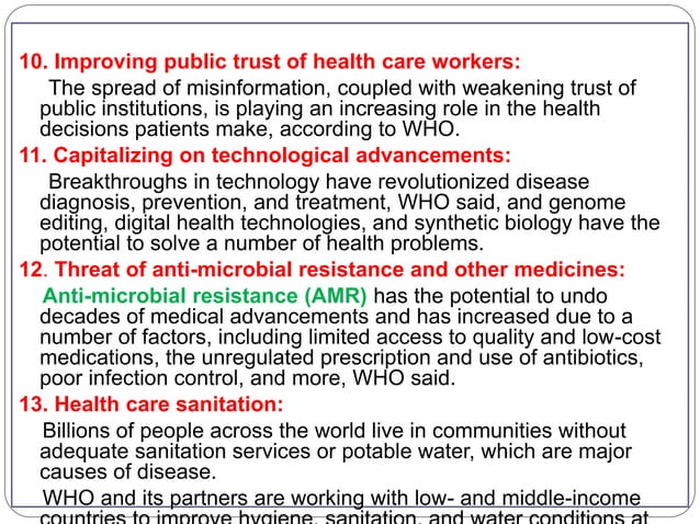 The Challenges of Global Health | PPTX