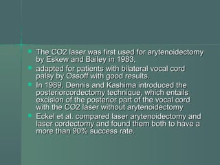 management of b/l vocal cord paralysis | PPT