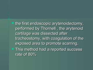 management of b/l vocal cord paralysis | PPT