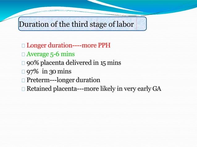 Management of 3rd stage of labor | PPTX