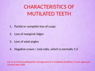 mngmnt of grossly mutilated molar - final.pptx