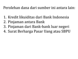 Sumber dana bank dan managemen kredit | PPTX