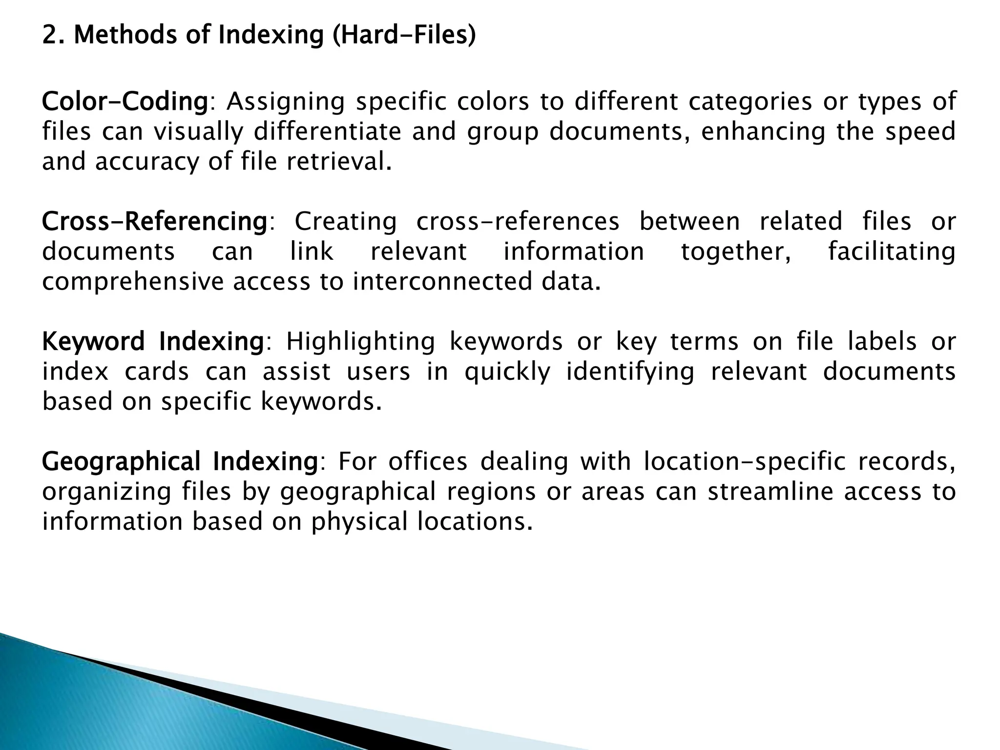 MNGT- 21022_Office Management-Lecture 7_Indexing_and_methods_of ...