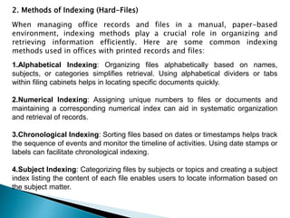 MNGT- 21022_Office Management-Lecture 7_Indexing_and_methods_of_indexing_introduction.pptx