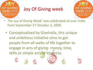 joy of giving week | PPT