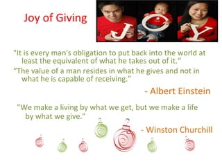 joy of giving week | PPT