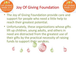 joy of giving week | PPT