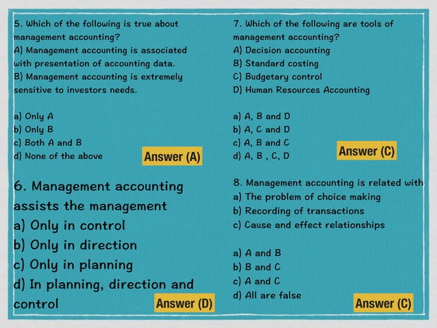 Management Accounting MCQS 1 by Dr Mamata Rathi | PPT