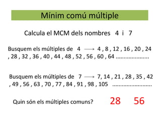 Mínim comú múltiple | PPT