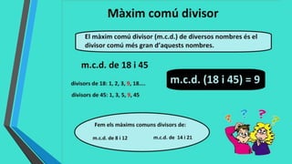 Mínim comú múltiple | PPT | Free Download