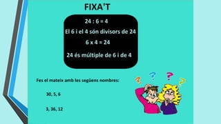 Mínim comú múltiple | PPT