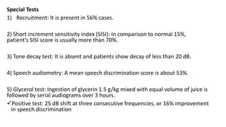 MÉNIÈRE’S DISEASE.pptx ent ug presentation | PPTX