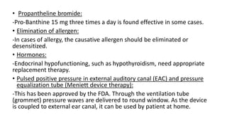 MÉNIÈRE’S DISEASE.pptx ent ug presentation | PPTX