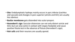 MÉNIÈRE’S DISEASE.pptx ent ug presentation | PPTX