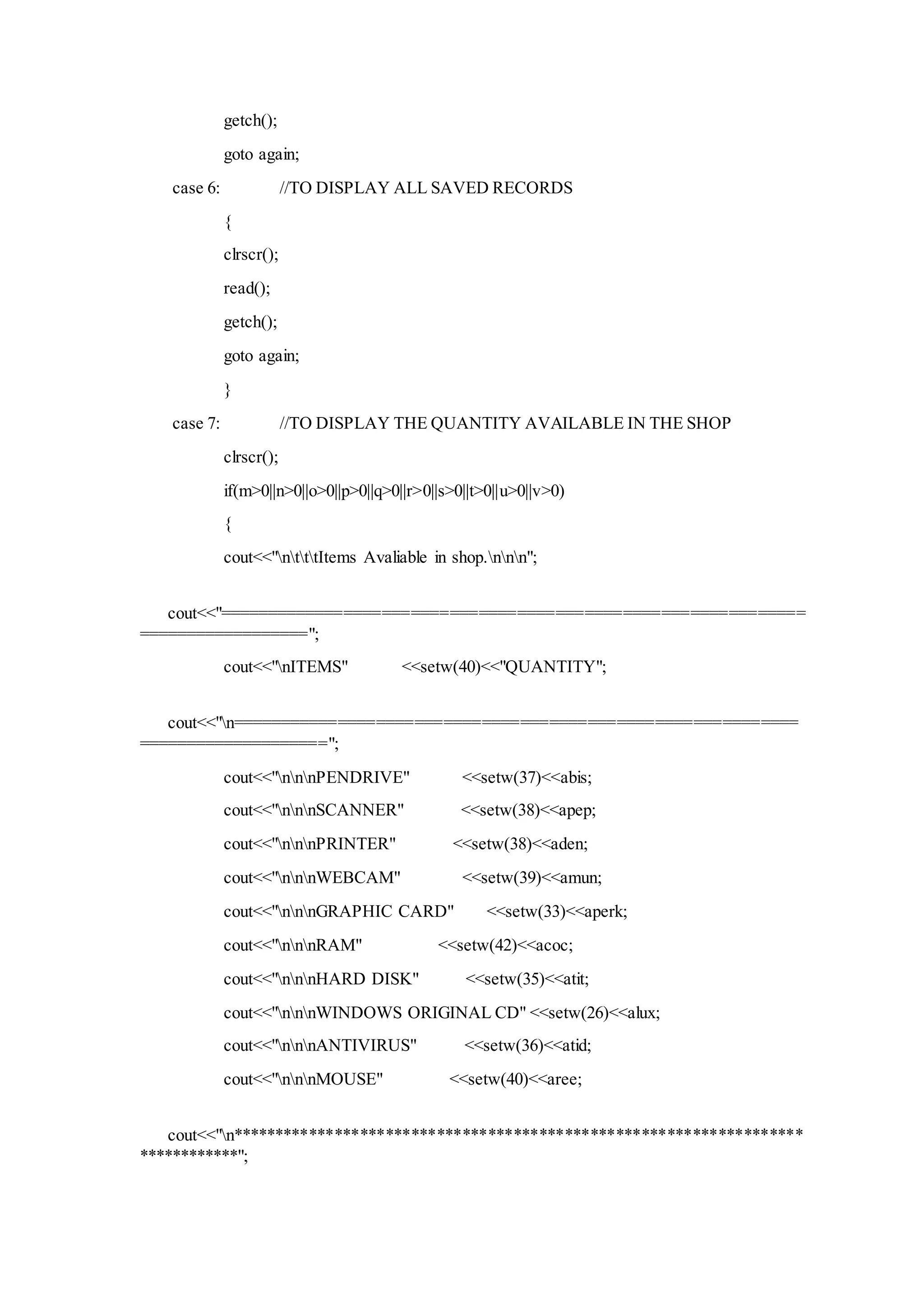 c++ project | DOCX | Programming Languages | Computing