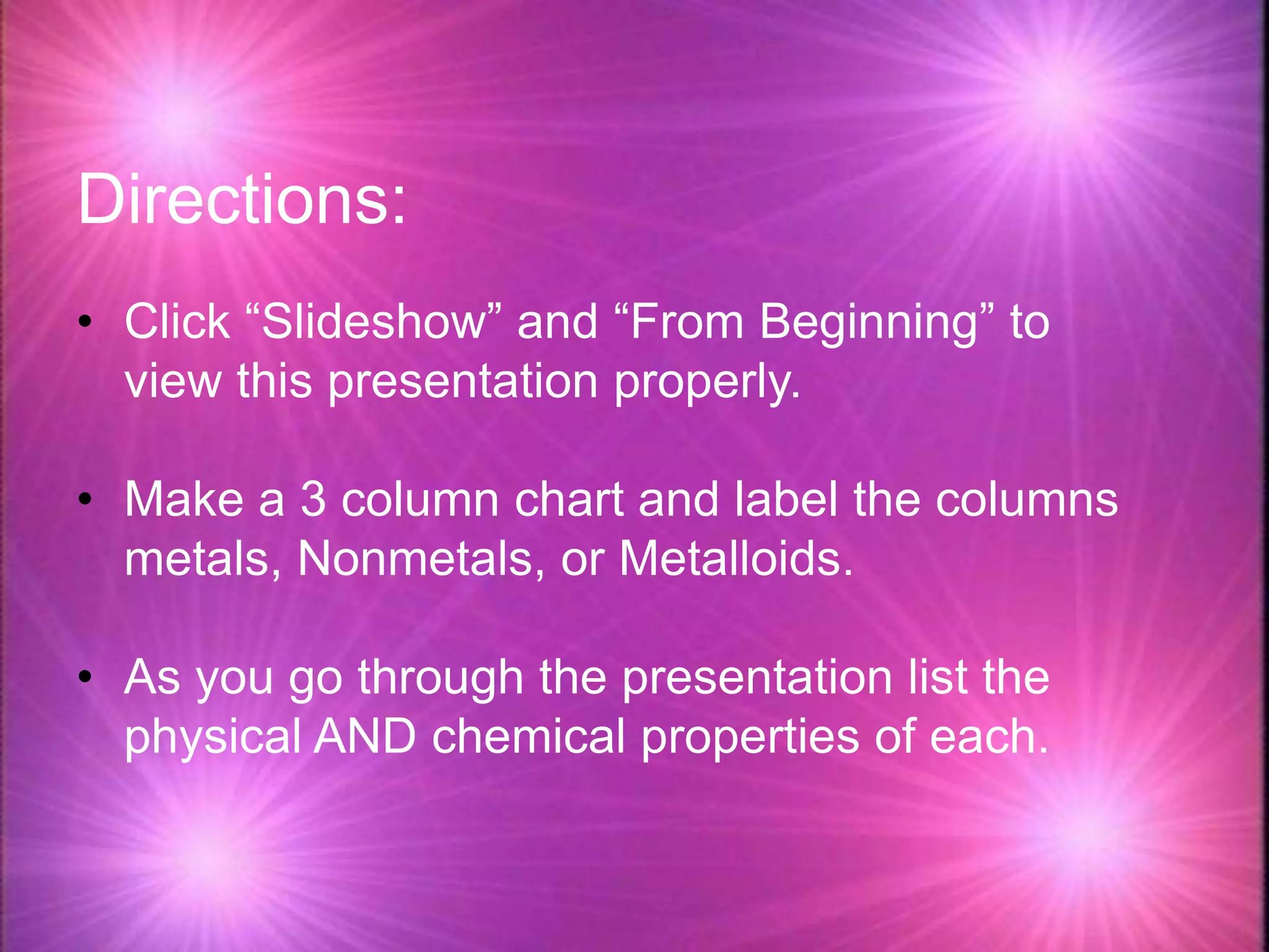 metals and nonmetals | PPT