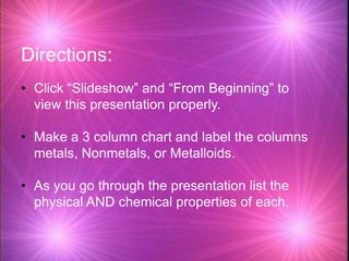 metals and nonmetals | PPT