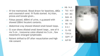 MORBIDITY AND MORTALITY CASES LAPROTOMY AND DOUBLE BARREL ILEOSTOMY ...