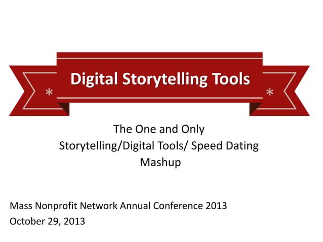 Digital Storytelling Tools for Nonprofit Organizations | PPT