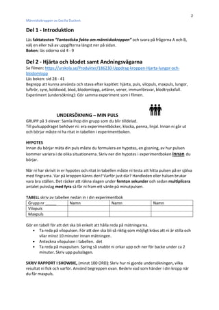 Människokroppen åk 4-6 | PDF