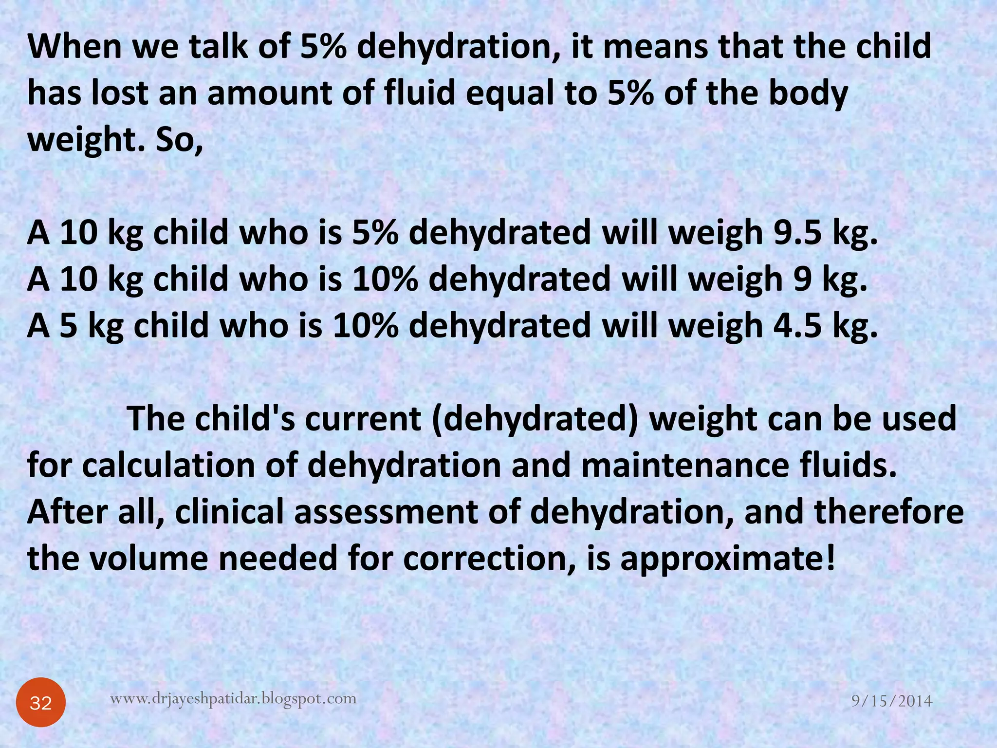 Assessing dehydration in children | PDF