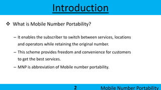 MOBILE NUMBER PORTABILITY--MNP | PPTX