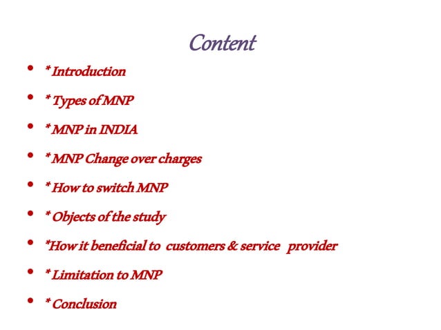 MNP,PPT BY VENKATESH. | PPT