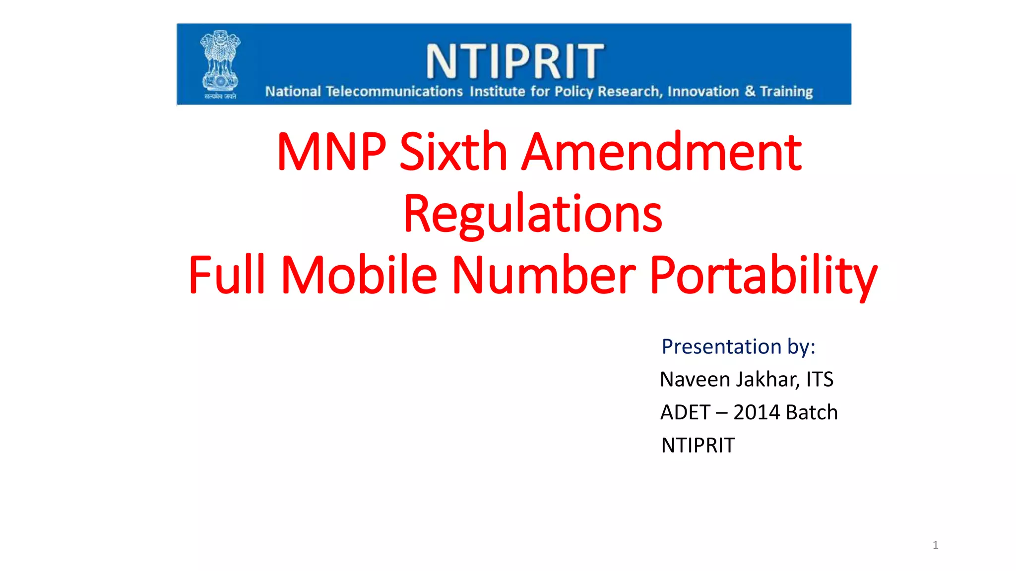 MNP sixth adendment regulations | PPT