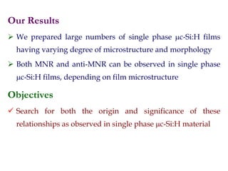 MNR & Anti MNR In Conductivity Of Highly Crystallized Undoped ...