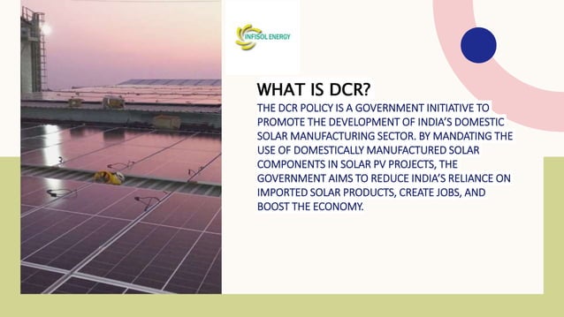 MNRE Guidelines For DCR In Solar PV Projects.pptx