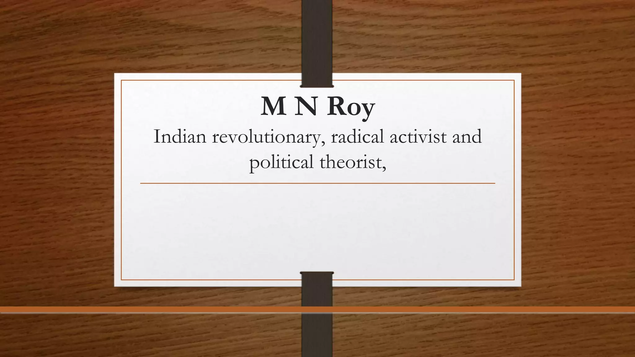 M.N.Roy