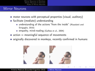 Grounded Cognition: Mirror Neurons | PDF