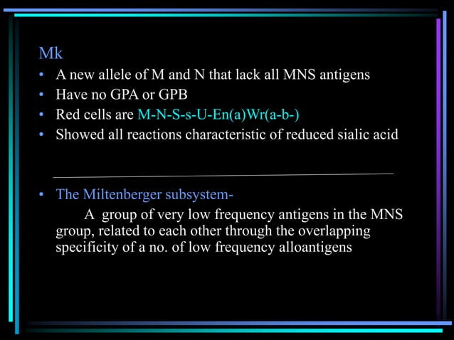 MNS Blood group system powerpoint in.ppt | Blood Disorders | Diseases ...