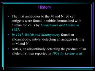 MNS Blood group system powerpoint in.ppt