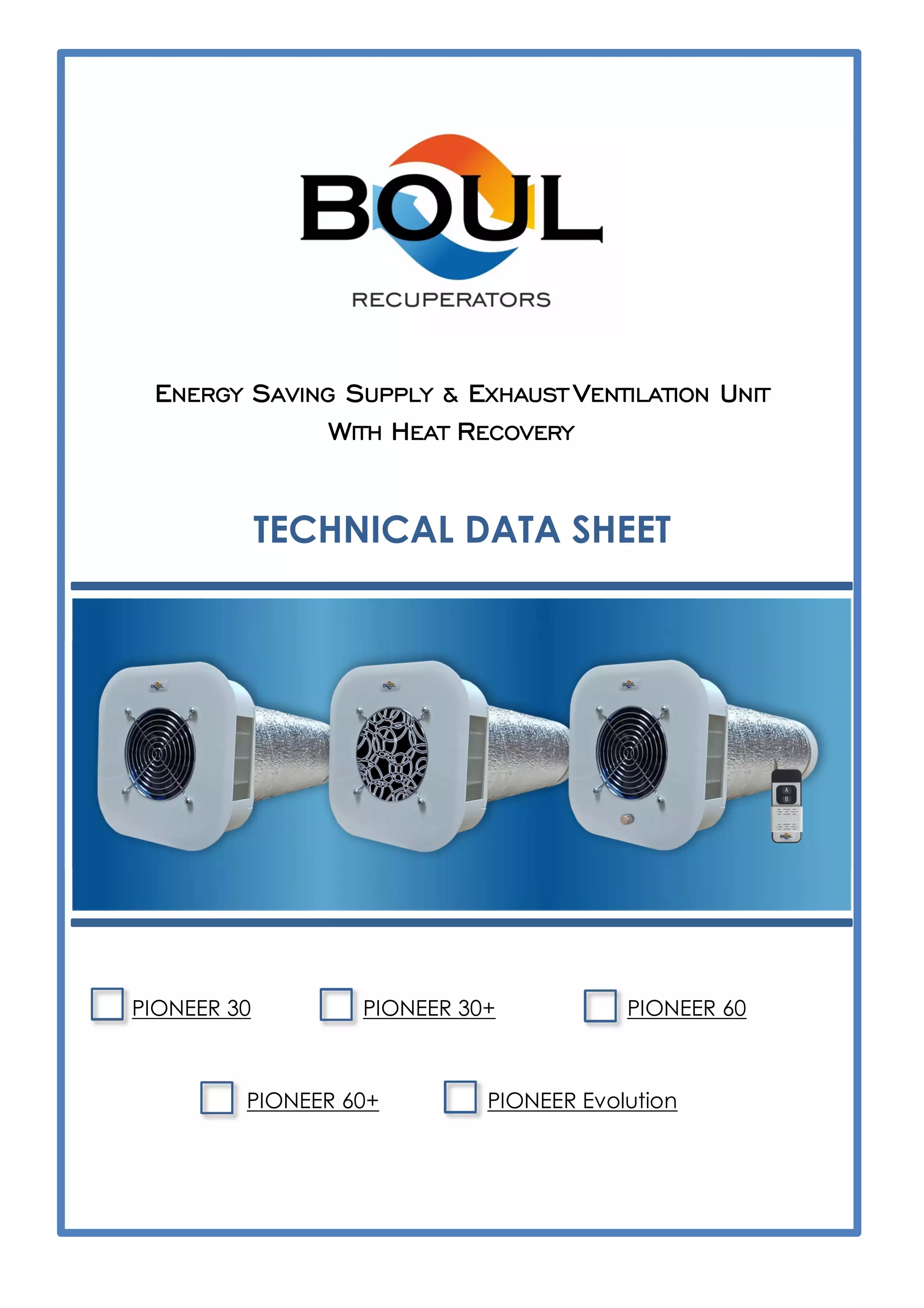 Technical data sheet heat exchanger BOUL | PDF