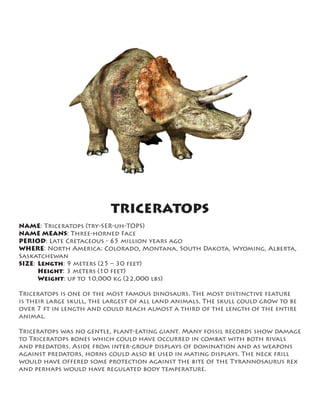 Dinosaurs Unearthed Bios | PDF