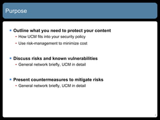 Oracle UCM Security: Challenges and Best Practices | PPT