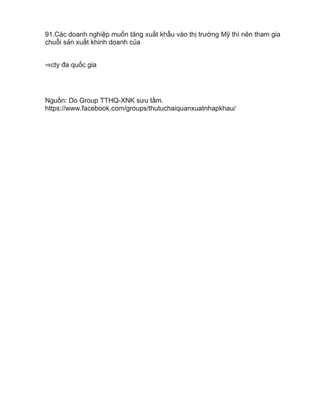 Môn thi Phần Trắc nghiệm Nghiệp Vụ Ngoại Thương - Tài liệu ôn thi cấp Chứng chỉ Nghiệp vụ khai ...