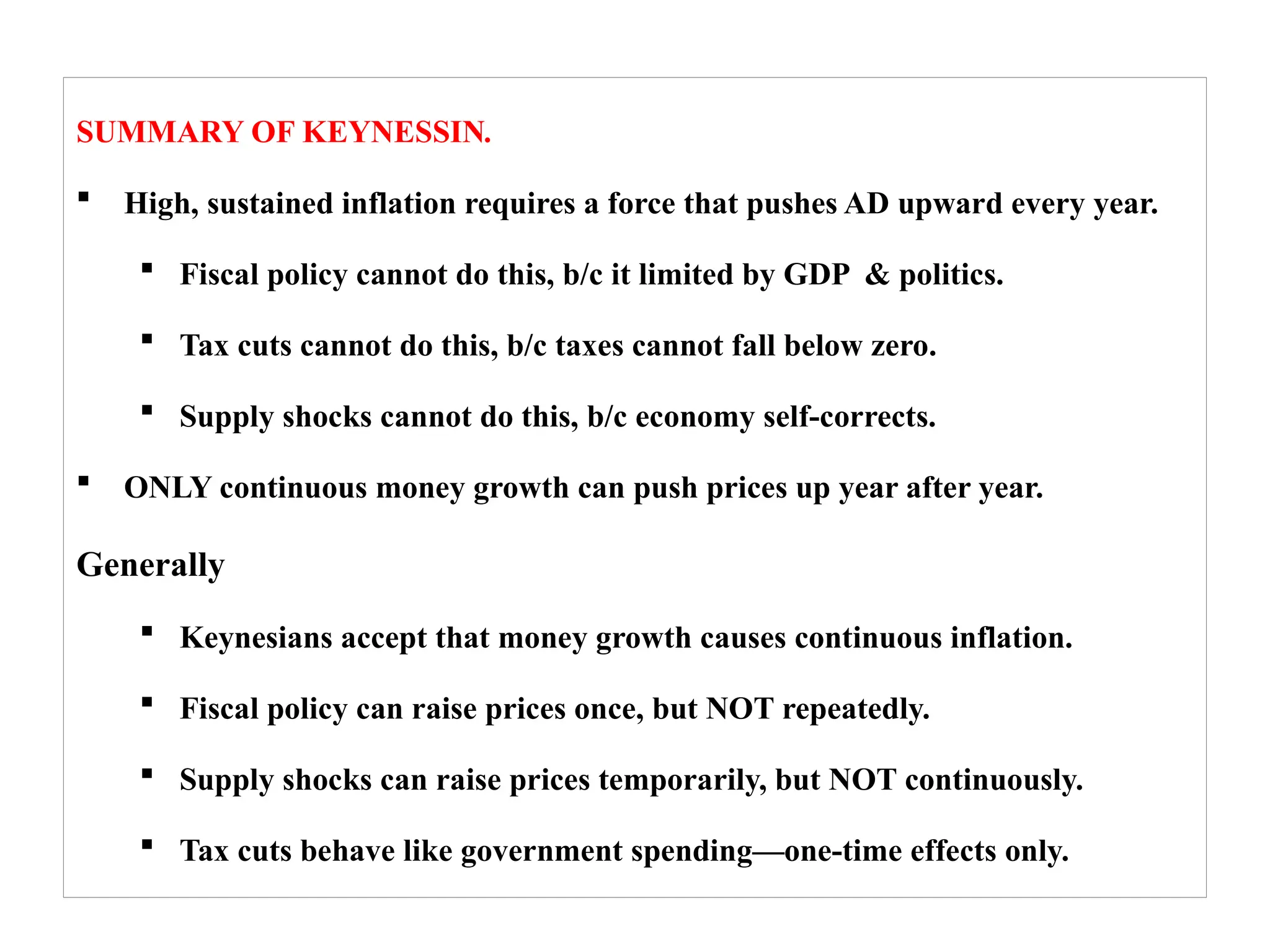 The impact of money supply on inflation | PPTX