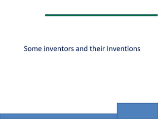 Inventions & Discoveries | PPT | Science