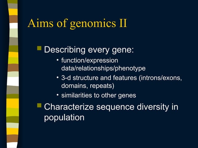 somatic vs germline and genetics vs genomics | PPT