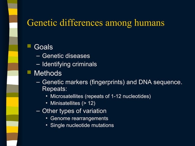 somatic vs germline and genetics vs genomics | PPT