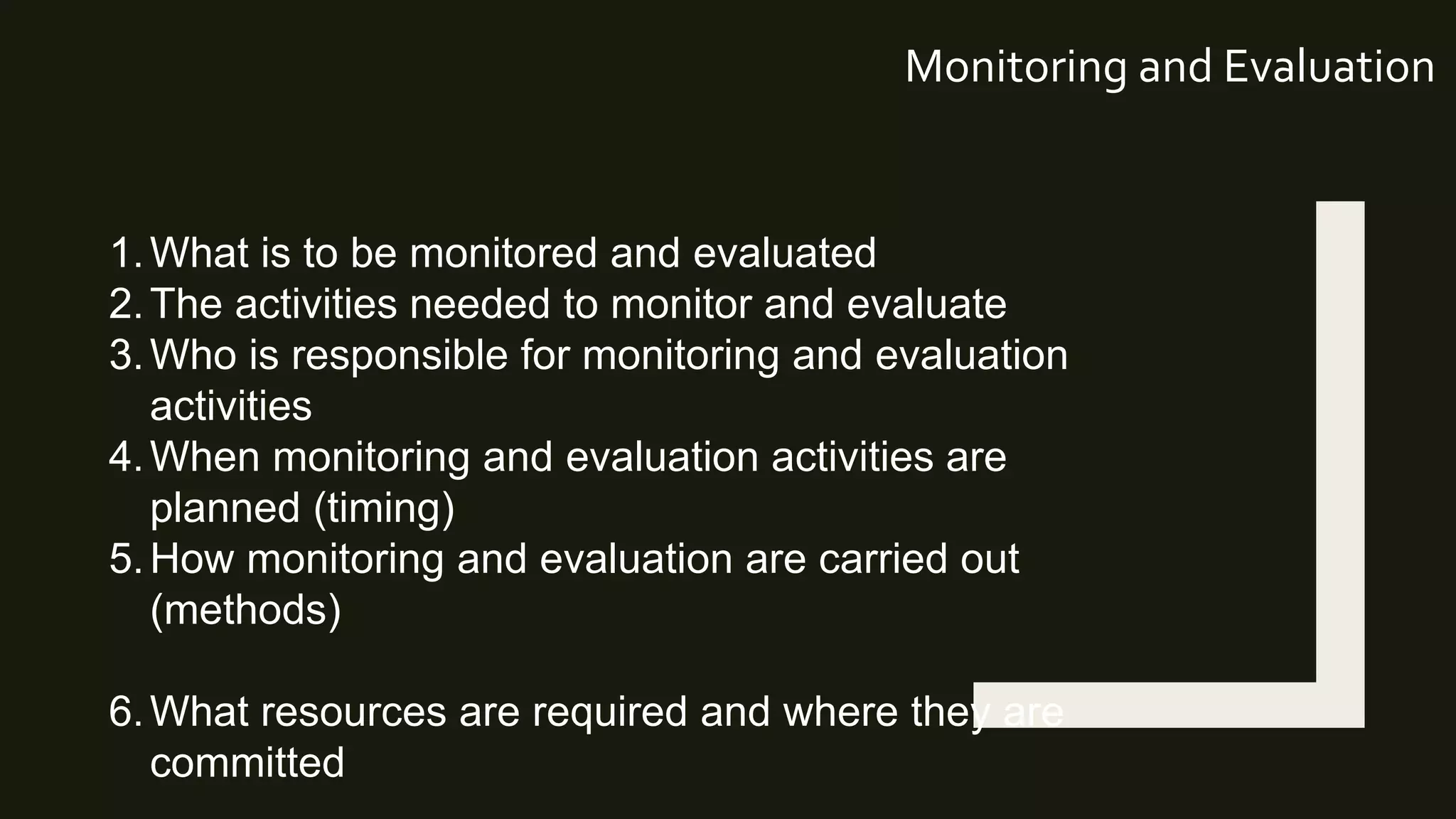 Monitoring and Evaluation of Plan | PPTX
