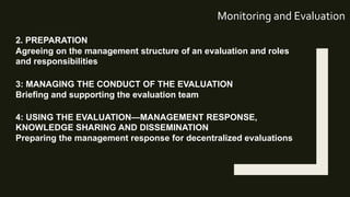 Monitoring and Evaluation of Plan | PPTX