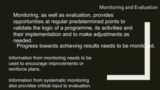 Monitoring and Evaluation of Plan | PPTX